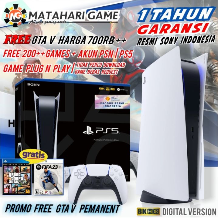 Playstation 5 PS5 SONY GTA V | Resmi Garansi Sony Indonesia 1 Tahun ...