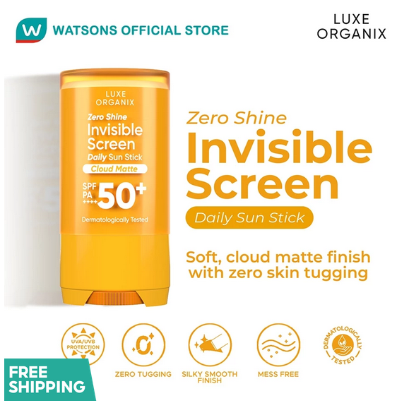 LUXE ORGANIX Zero Shine Invisible Screen Daily Sun Stick SPF 50 17g ...
