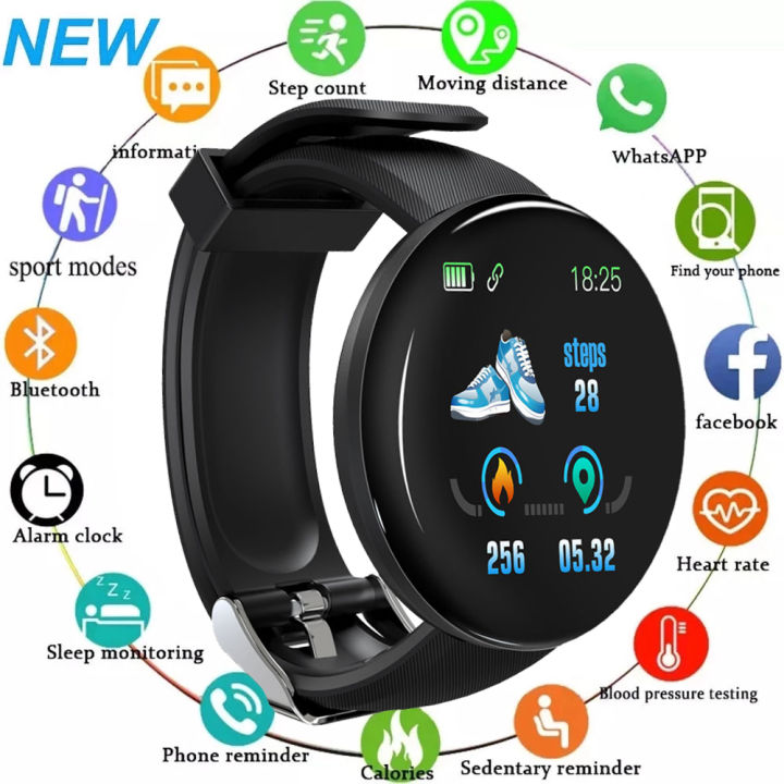 【original】 For Bluetooth Men Women Pressure Heart Rate Sport Smartwatch ...