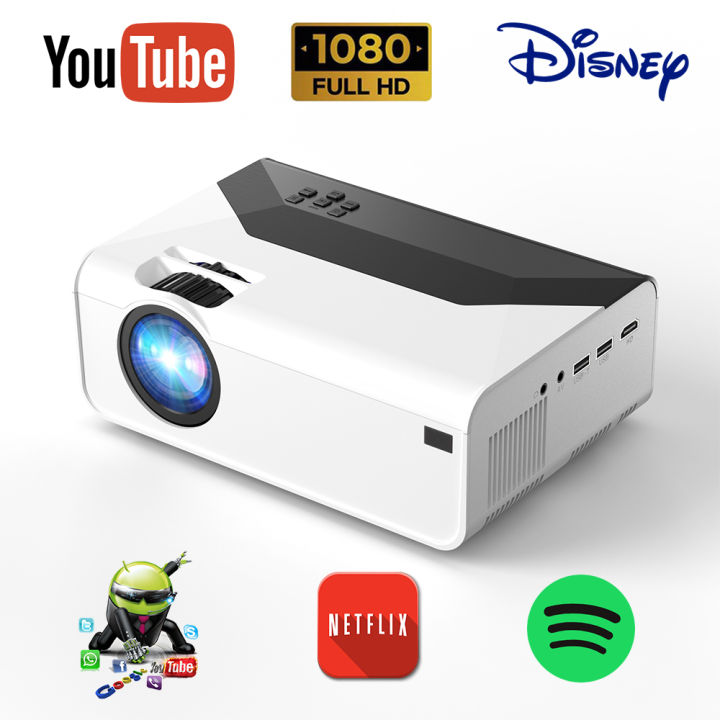 [Free 100inch screen+Tripod]G08 lumos smart projector Full HD 1080P ...