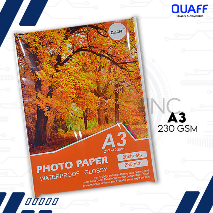 Risefully QUAFF Tree Type Glossy Photo Paper 230gsm A3 Size Glossy ...
