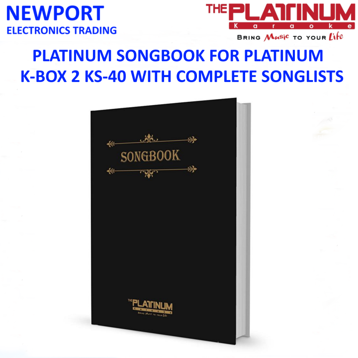 PLATINUM ORIGINAL SONGBOOK FOR PLATINUM K-BOX 2 KS-40 WITH COMPLETE SONG LISTS | Lazada PH