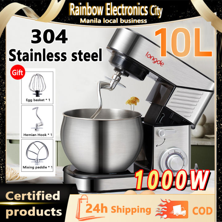 7 Liter Flour Mixer 1000W Heavy Duty Stand Mixer Large Countertop Food ...