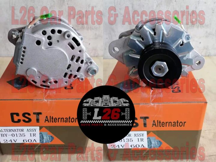 MITSUBISHI FUSO 6D24T 6D22 ALTERNATOR ASSEMBLY 50A 24V DOUBLE PULLEY W ...