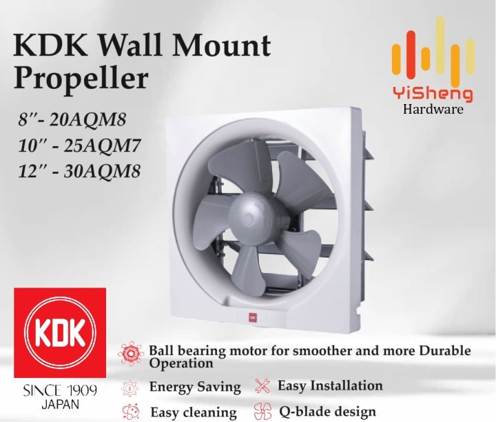 KDK (8"/10"/12") Wall Mount Propeller / Exhaust Fan / Ventilating Fan ...
