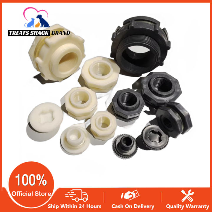 2Pcs ABS Water Tank Connector Pipe Fitting 1/2" 3/4" 1" Thread Bulkhead ...