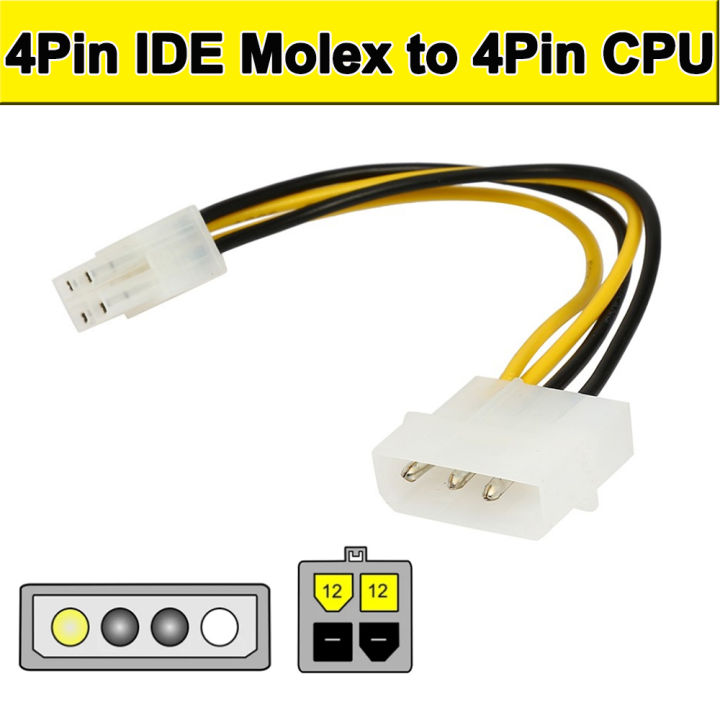 สายแปลง Power IDE ไปเป็น ไฟเลี้ยง CPU แบบ 4Pin ( IDE 4Pin interface switching main board CPU 4 ...