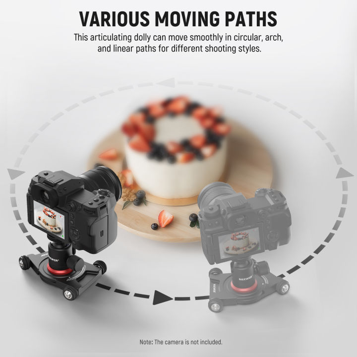 [ifgg] NEEWER Camera Slider Dolly with Ball Head & Phone Clamp,4 ...