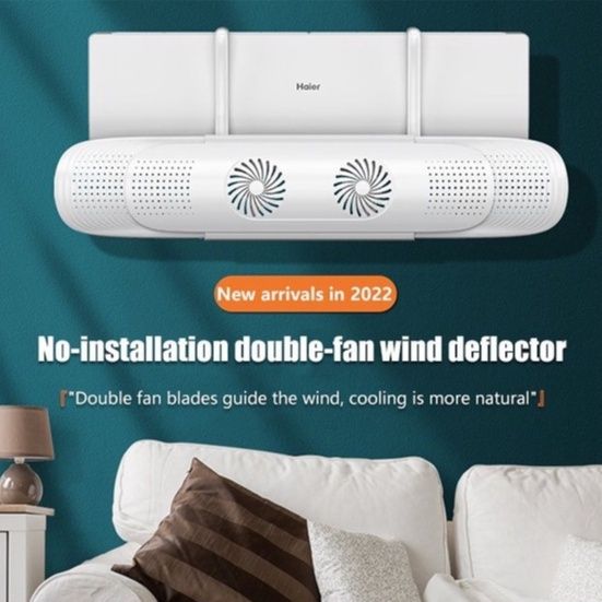 ECOOL Free installation double-fan air conditioner deflector/Aircon ...