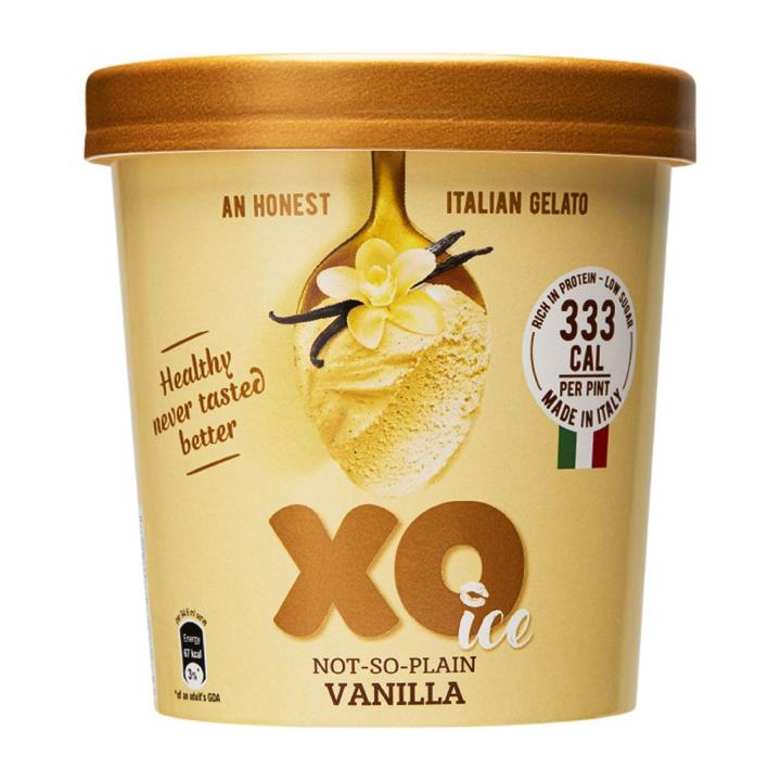 XO Ice Not So Plain Vanilla Low Calorie High Protein Vanilla Gelato ...