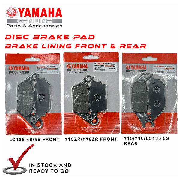 YAMAHA DISC BRAKE PAD Y15 Y15ZR LC135 4S 5S DEPAN BELAKANG BRAKE PAD ...