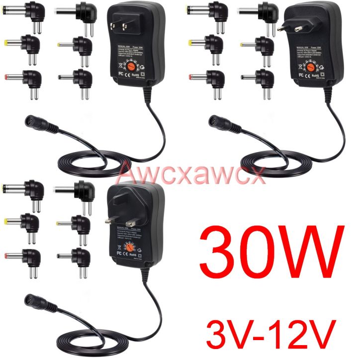 30W AC 100V-240V Power Adapter DC 3V 4.5V 5V 6V 7.5V 9V 12V 1A 2A 2.5A Adjustable Voltage USB ...
