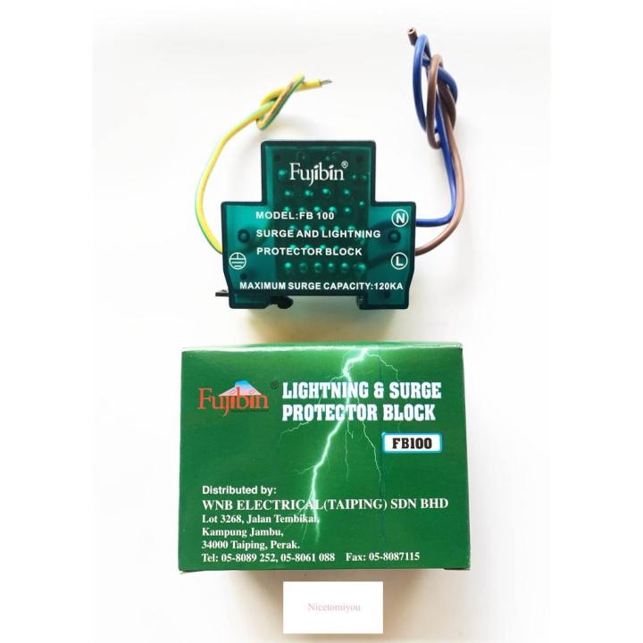 Fujibin Fb100 Lighting & Surge Protector Block (Single Phase Use) | Lazada