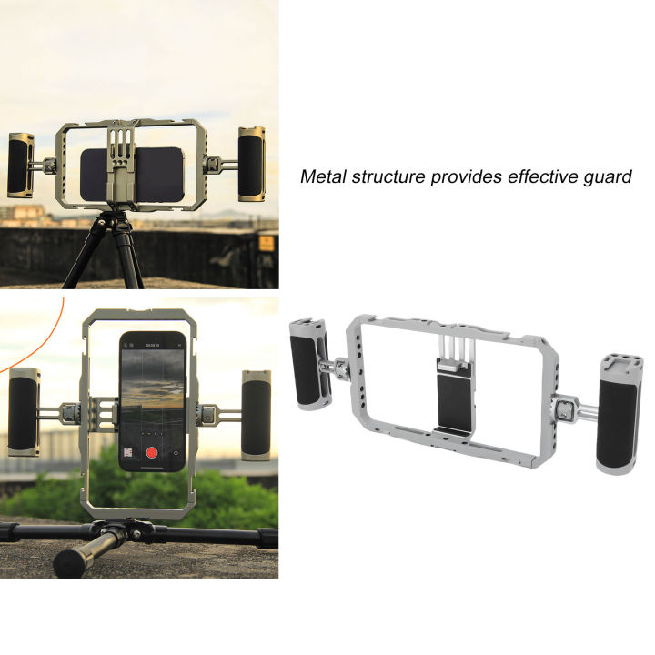 Phone Video Rig Cage Multi Interface Expansion Double Silicone Hand ...