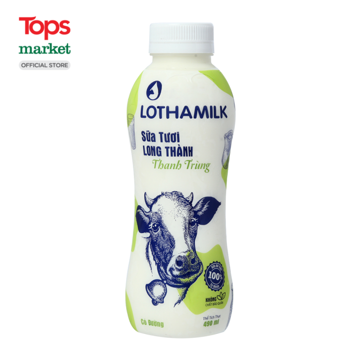 Sữa Tươi Thanh Trùng Lothamilk Có Đường 490ml - Siêu Thị Tops Market ...