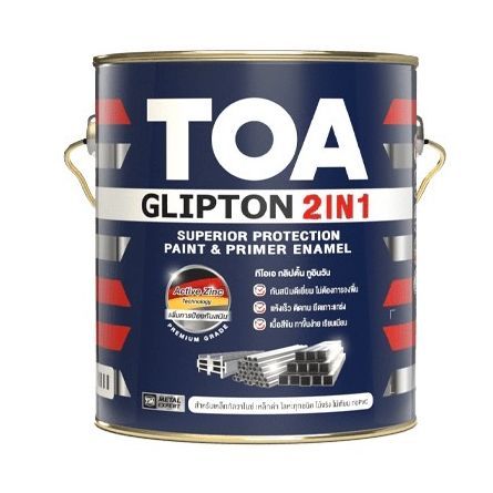 TOA ทีโอเอ กลิปตั้น 2IN1 สีเคลือบทับหน้าพร้อมรองพื้นกันสนิม ขนาด3.5ลิตร ...