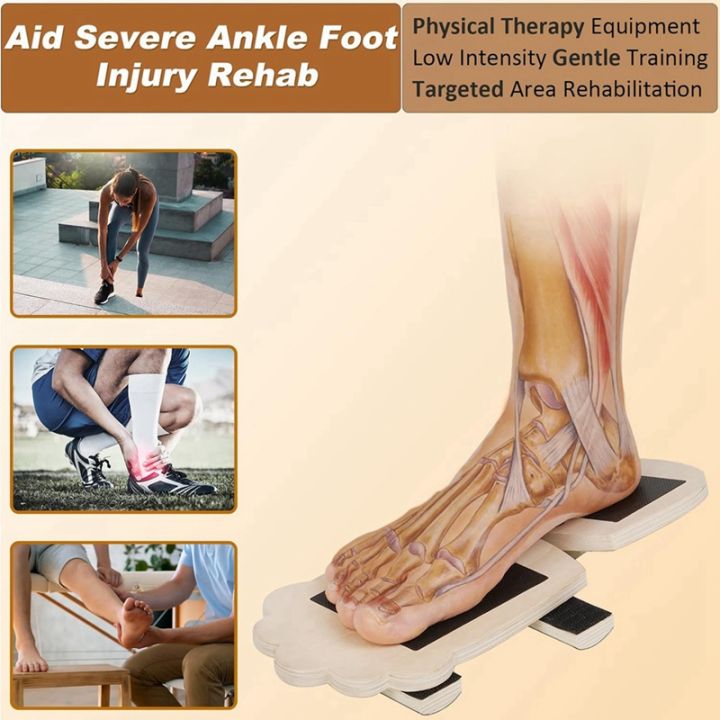 【CCL】-Ankle Foot Strengthener Stretcher Wood Wobble Board, Single Leg ...
