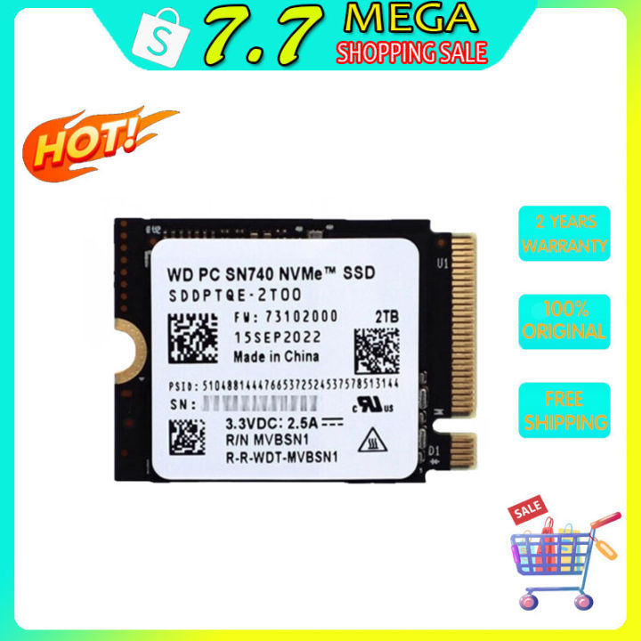 SSD baru WD SN740 2TB M.2 NVMe 2230 PCIe 4.0x4 untuk Laptop Surface ...