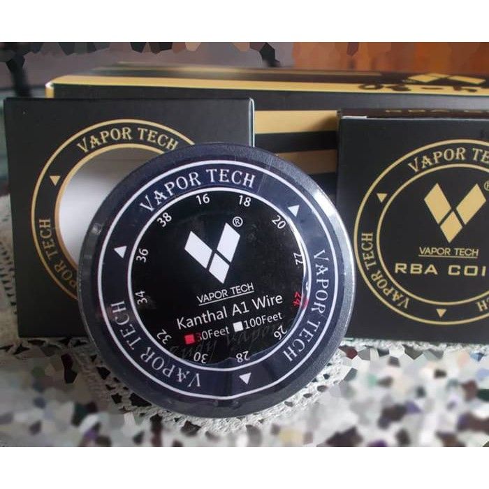 VaporTech Kanthal A1 Wire 24 AWG 30 feet coil vape kawat vapor tech Kantal Khantal RBA COIL ...