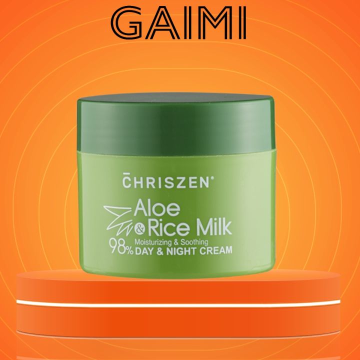 Chriszen 98% Aloe Vera & Rice Milk - Day & Night Cream (50ml) | Lazada