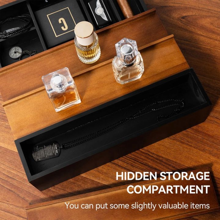 Hualuan】-Wooden Cologne Display Stand Organizer for Men, 3 Tier Cologne ...