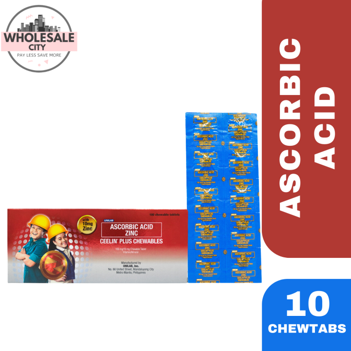 CEELIN PLUS Chewables for Kids Ascorbic Acid + Sodium Ascorbate + Zinc ...