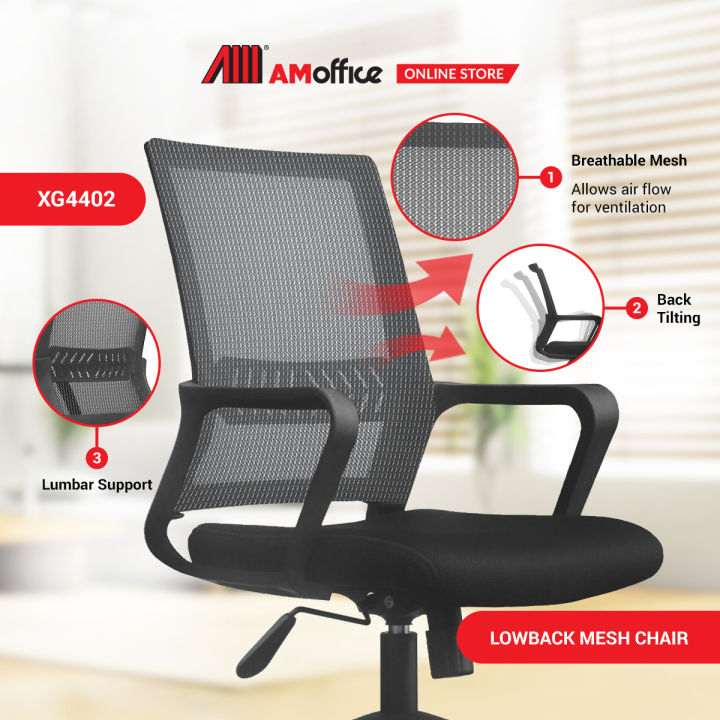 AM Office XG4402 Lowback Office Mesh Chair | Lazada