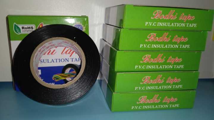 isolasi kabel listrik hitam tebal 25m x 3/4 in . untuk lakban kabel ...