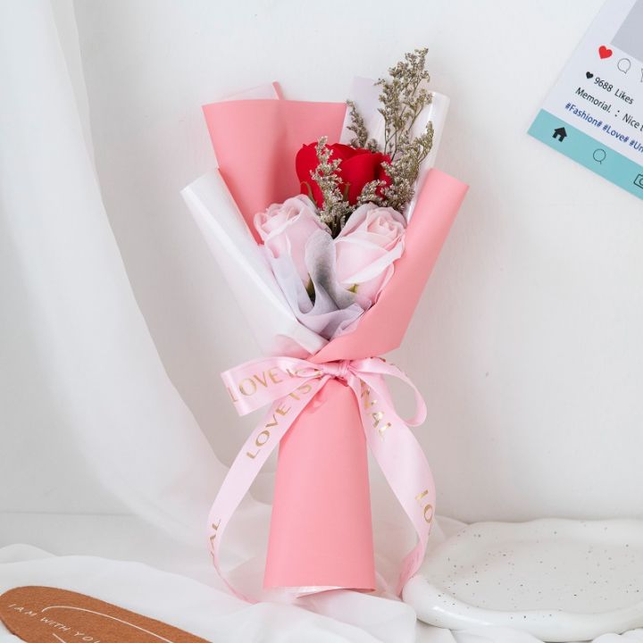 FY Soap Flower Bouquet Bunga Gift Hadiah Valentine Mother Day Surprise ...
