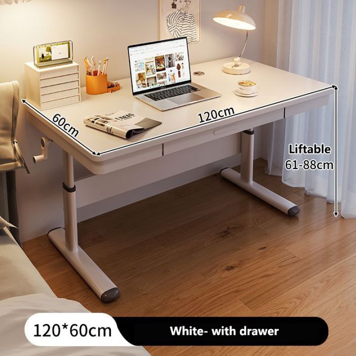 【Free shipping】【Adjust Height With Drawer】Adjustable Desk Table ...