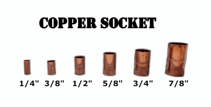 Aircond Copper Socket (1/4", 3/8", 1/2", 5/8", 3/4", 7/8") | Lazada