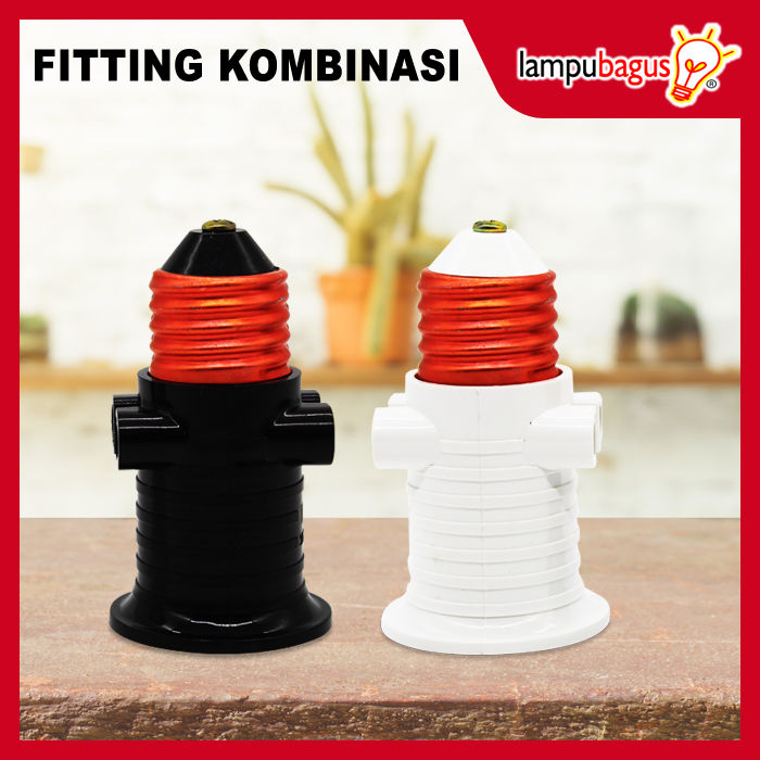 Fitting Lampu Kombinasi Colok / Fitting kombinasi + Colokan E27 ...