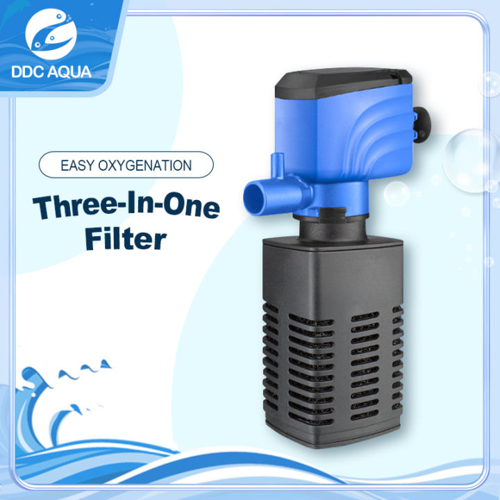 【DDC AQUA】3 in 1 Mini Filter For Aquarium Aquarium Filter Pump Oxygen ...