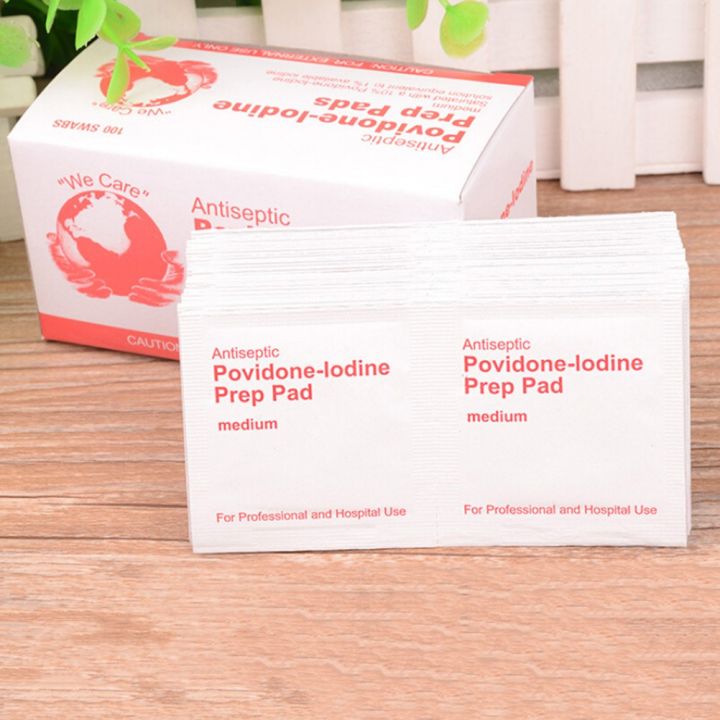 10x First aid Iodine tablets Antiseptic Povidone-lodine Prep Pad for ...