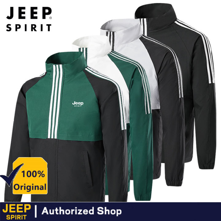เสื้อแจ็คเก็ตลำลองกันลมแบบคอตั้งของเสื้อแขนยาวรถจี๊ป SPIRIT Spring และ ...