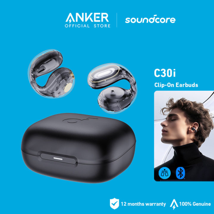 Soundcore C30i by Anker, Open-Ear Earbuds, Clip-On Headphones, Lightweight Comfort, Stable Fit ...
