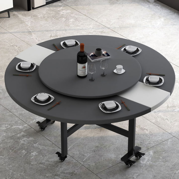 All-in-one Foldable Table Home-use Mobile Round Table Dining Table | Lazada