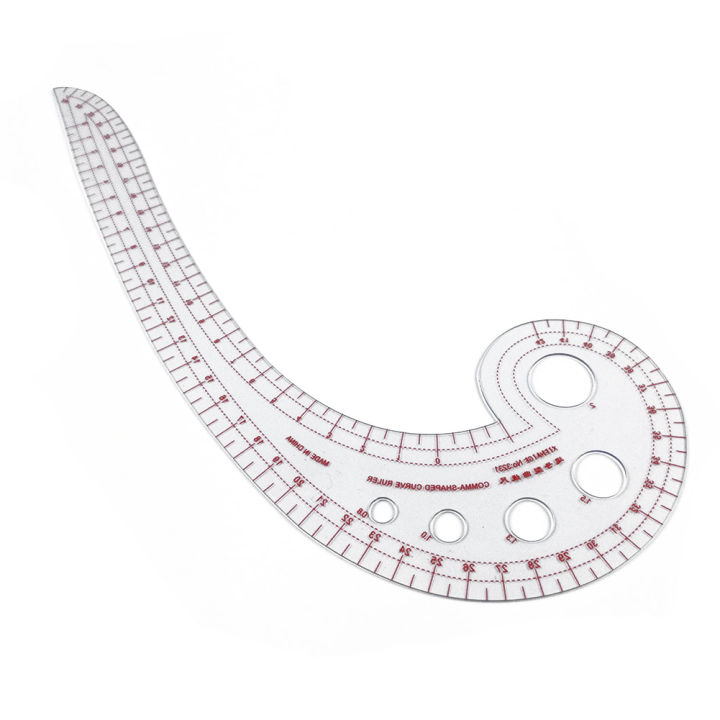 Plastic Transparent Tailor French Curve Sewing Ruler Tailor Comma ...