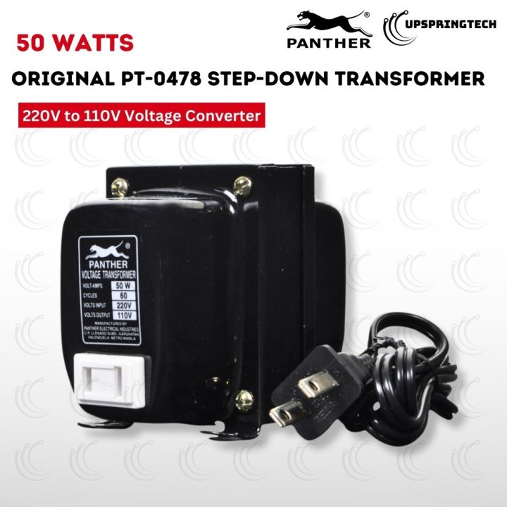 PANTHER PT-0478 Step-Down Transformer 50 Watts, Input 220VAC, Output ...