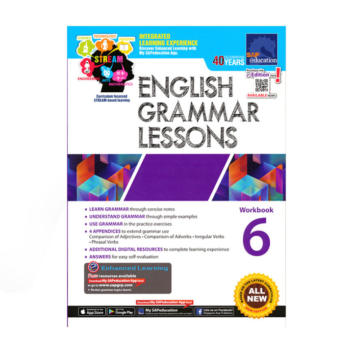 SAP English grammar lessons 6 grade 6 English grammar training Workbook ...
