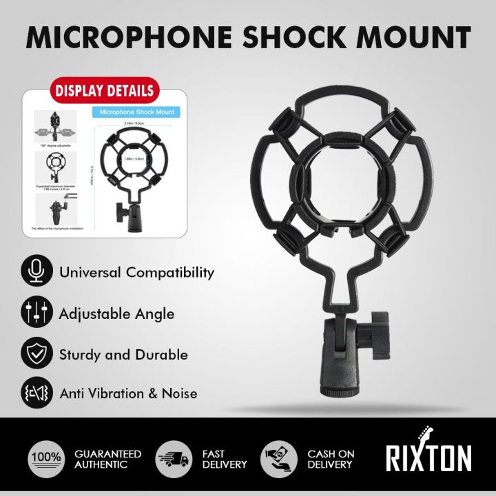 Universal Professional Condenser Microphone Shock Mount Holder Mic Studio Recording Bracket For ...