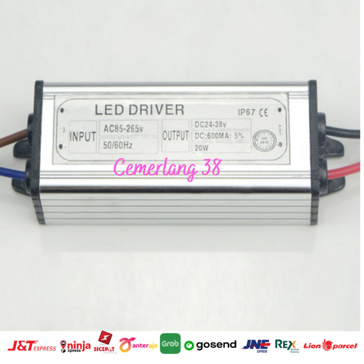 AC 220V LED Driver 20 Watt 600 mA Casing Aluminium I | Lazada Indonesia