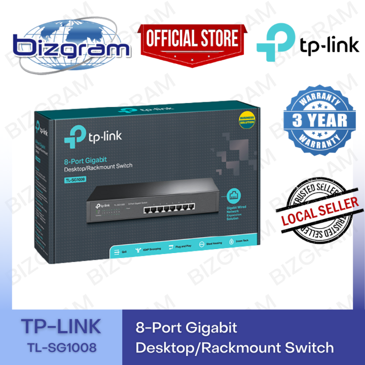 TP-Link TL-SG1008 8-Port Gigabit Desktop/Rackmount Switch | Lazada ...
