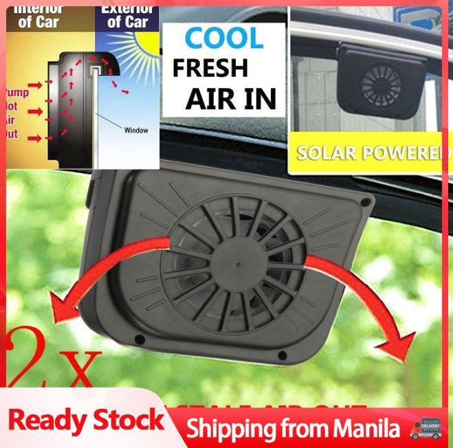 Car Cooling Fan, Universal Car Blower Fan Solar Ventilation Cooling ...