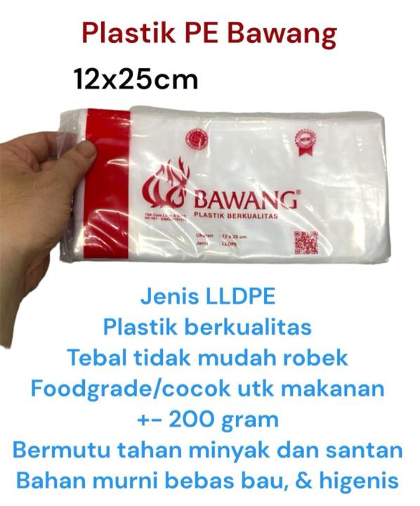 Plastik Cap Bawang 500 Gr 12 x 25 Tebal Kantong Plastik Es / Gula ...