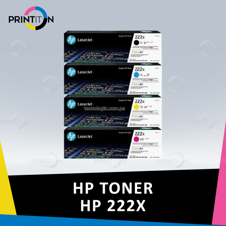 [ORIGINAL] HP Toner HP 222X Black Cyan Magenta Yellow W2220X W2221X ...