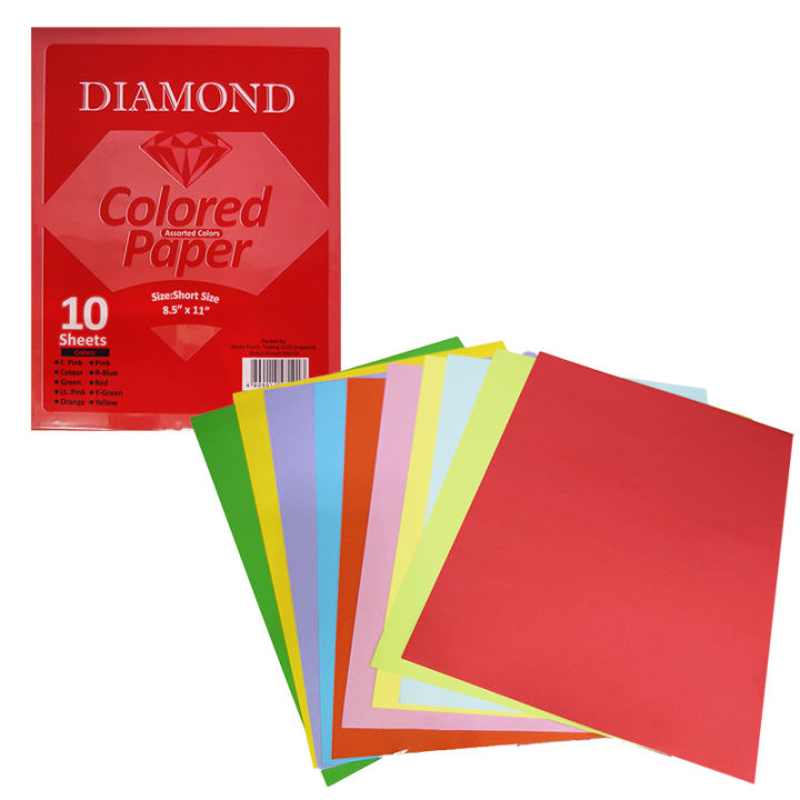 Diamon Colored paper Short /long size art paper 10sheets | Lazada PH