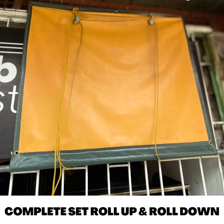 8x9ft CUSTOMIZE ROLL UP COMPLETE SET Heavy-Duty Trapal 100% WATERPROOF ...