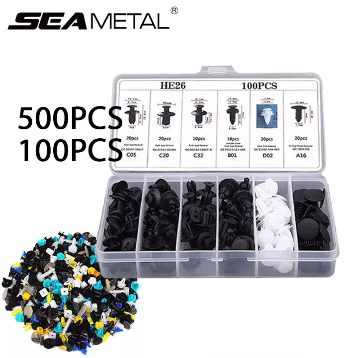 Car Fastener Clip Nylon Material Mixed Car Body Push Retainer Pin Rivet ...