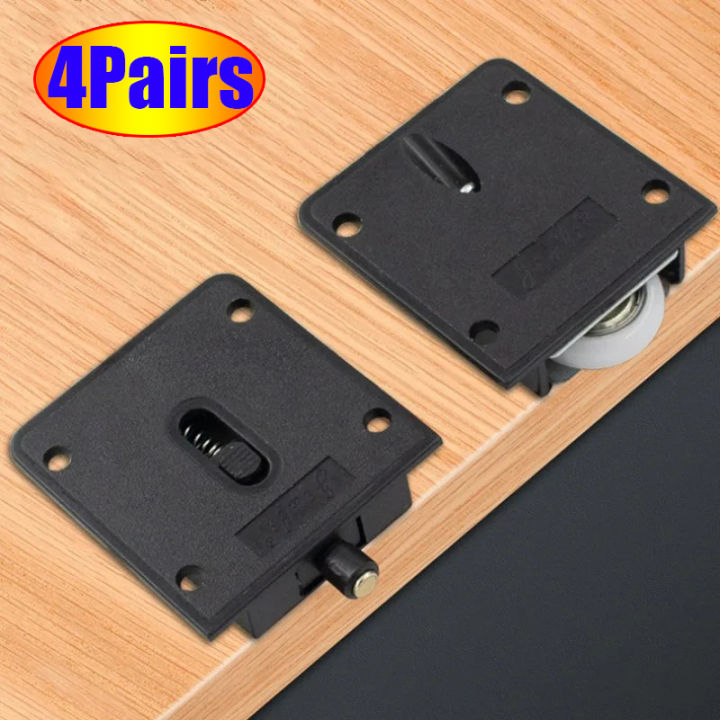 1/4Pairs Furniture Sliding Door Roller Cabinet Wardrobe Closet Pulley ...